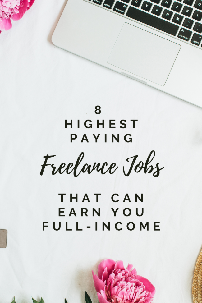8 high paying freelance jobs that can earn you a full-time income
